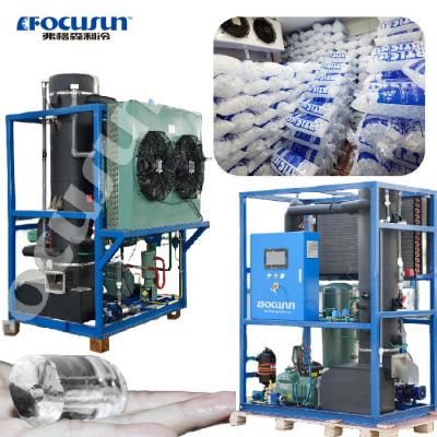 China FOCUSUN Temporada de Natal Grande Desconto Máquina de Fabricação de Gelo de Tubos com Compressor Bitzer à venda