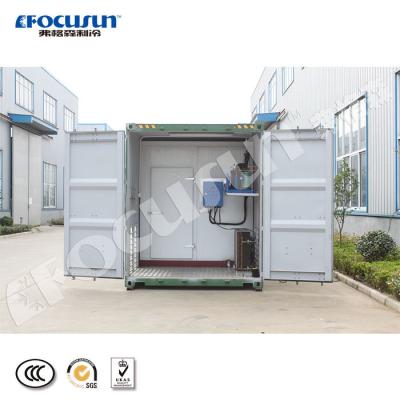 China Bitzercompressor koelruimte in containers voor de opslag van vlees, vis, groenten of ijs Te koop