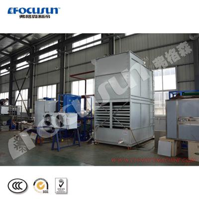 Cina Macchina per la fabbricazione di ghiaccio a fiocco di acqua dolce di grande capacità da 25 tonnellate con compressore Bitzer in vendita
