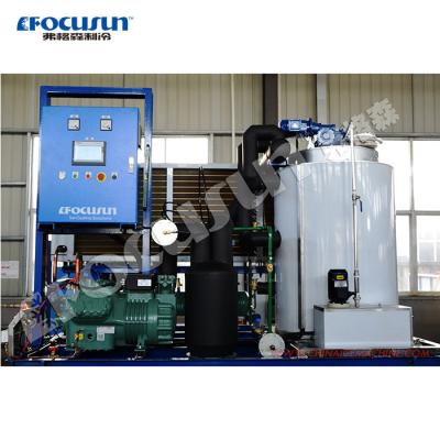 Cina Macchina per ghiaccio a fiocco di acqua dolce da 5 tonnellate con grandi dimensioni di ghiaccio 40*40 mm e componenti di base PLC in vendita
