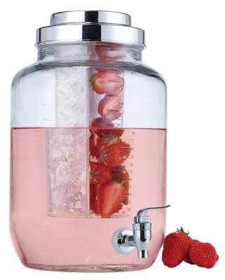 Cina 2 in un muratore, 2,15 galloni che chilling&infusing l'erogatore della bevanda del vetro a freddo con il infuser del ghiaccio in vendita