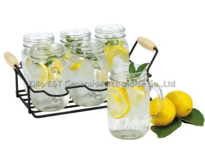 China 7 16oz het drinken van de glasstukken theebus met metaaltribune voor partijen, resturants Te koop