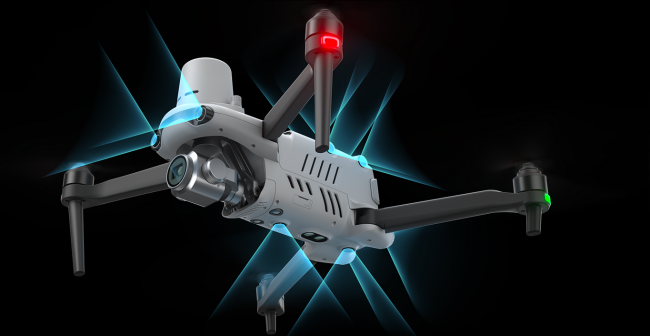 Drone obstacle avoidance sensor locations