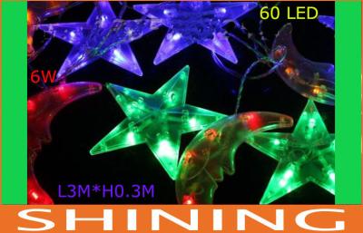 中国 60pcs 多色刷りの球根の装飾 LED のカーテン ライト 110V/220V 販売のため