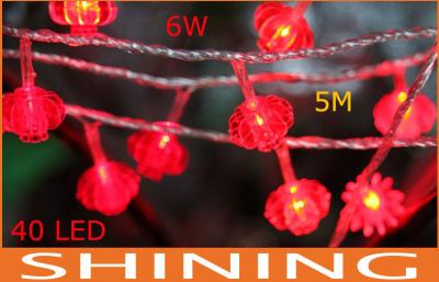 Cina Cavo all'aperto economizzatore d'energia della gomma della luce della corda di forma rossa LED della lanterna in vendita