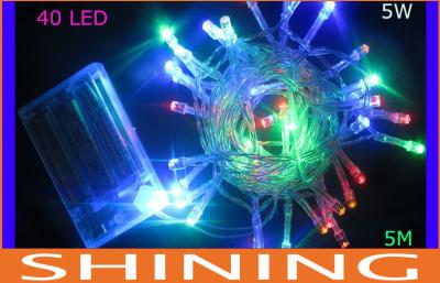 Cina la corda a pile multicolore di 5m 40pcs 18W LED si accende per il festival in vendita
