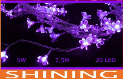 Cina La luce all'aperto della corda dell'ombra LED del fiore, il colore 2.5m di RGB ha condotto la luce della batteria in vendita