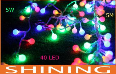Cina Luce all'aperto di rame 5m elettrici della corda del LED 40 lampadine con la palla variopinta in vendita
