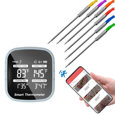 China DTH-155 -50 To 300℃ Bluetooth Wireless Smart Digital Meat Thermometer Kitchen Cooking Food Thermometer With 6 Probes for sale