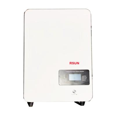 China 48V 100AH Stackable LiFePO4 Battery Pack Wall Mounted Li Iron Phosphate Battery for sale