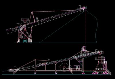 China Stockyard Side Cantilever Stacker For Storing Blending Material for sale