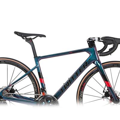 중국 STEALTHpro 탄소 섬유 도로 자전거 홀로그램 컬러 Sram RIVAL 22 속도 디스크 브레이크 합금 휠 판매용