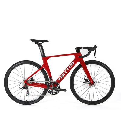 중국 축 원판 브레이크 자갈 자전거를 통한 트위터 R10 탄소 섬유 주행용 자전거 12x142mm 판매용