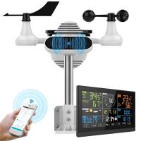 Quality High Temperature Monitoring 7 in 1 Wifi Tuya Weather Station with UVI Light Intensity for sale