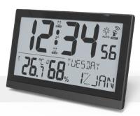 Quality Temperature Calendar Indoor Thermometer with Digital LCD Display and RCC Alarm Clock for sale