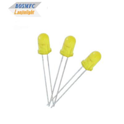 China 5mm dip LED Amarela difusa Multifunção prática top redondo à venda