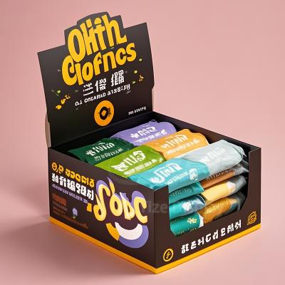 China Custom PDQ Countertop Retail Display Cardboard Corrugated Tear Away Box POS Shelf Packaging for Sushi for sale