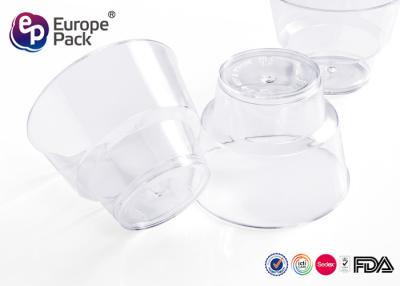 Cina Vetri di plastica di plastica eliminabili eleganti del dessert di forma rotonda della tazza 5Oz del dessert in vendita