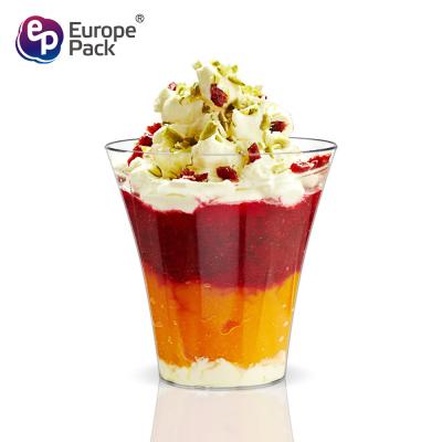Cina Il dessert di plastica eliminabile della radura 85ml delle stoviglie foggia a coppa mini per il partito in vendita