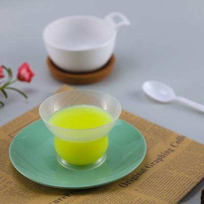 Cina Disposable Party Transparent Mousse Tiramisu Cake Dessert Plastic Cups With Flat Top Lid in vendita