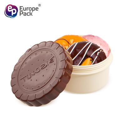 Cina Biscuit Packaging Box Storage Dessert Chocolate Case Plastic Packing Round Clear Food Cookie Fruits Box in vendita