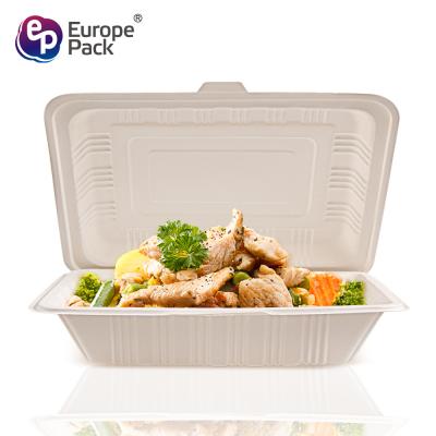 Cina 600ml biodegradable take away lunch box plastic fast food packaging containers in vendita