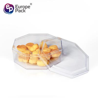 Cina PS Plastic Cookie Box Clear Candy Chocolate Case Sweet Plastic Packaging Biscuit Container in vendita