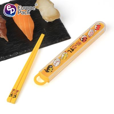 Cina Kids cartoon plastic chopsticks with box in vendita