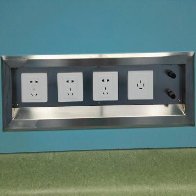 China Flush Mounted Stainless Steel Socket Box Customized Electrical Socket Box For Operating Room Wall Systems for sale