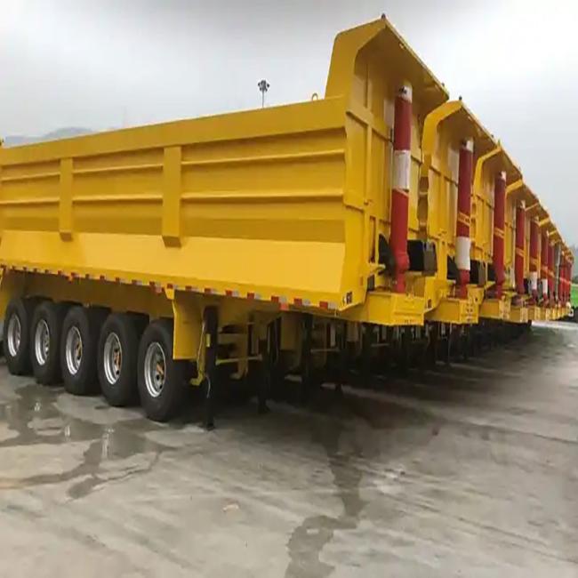 Mining Dumper Side Tipper / Rear Dumper Semi Trailer Dump Truck for Sale