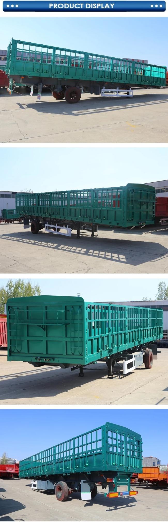 China Factory 3/4 Axles 40FT Fence Semi Trailer Cargo Transport 600mm Fence Trailer