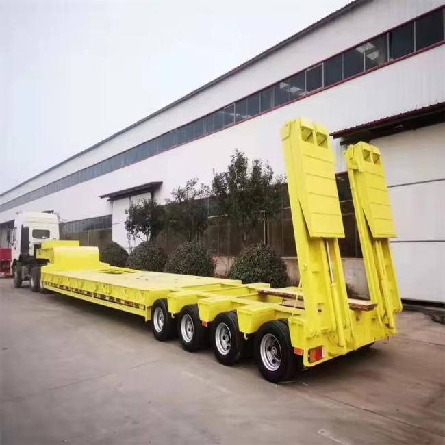 Low Price Good Quality Stock Cheap Car Trailer Used Low Bed Flatbed Trailer for Sale