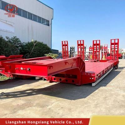 중국 커스터마이징 80tons 3axles 확장 가능한 17m 낮은 베드 반 트레일러와 12r22.5 타이어 판매용