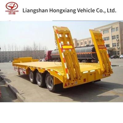Cina 40 tonnellate 60 tonnellate 80 tonnellate 100 tonnellate Semirimorchio a letto piatto basso 3 assi in vendita