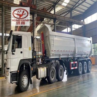 Κίνα 45cbm 40 50 60 τόνων U σχήμα πίσω άκρη γκρεμιστήρα ντάμπινγκ ημιφορτηγά ρυμουλκούμενα χάλυβα επίπεδα προς πώληση