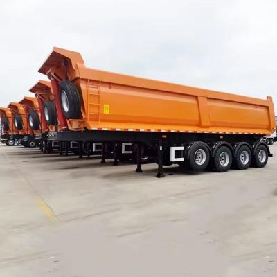 Chine 4 essieux 30 tonnes en forme de U camions de décharge semi-remorque avec essieu 13 tonnes et bande de roulement 2240 mm à vendre
