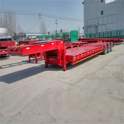 Κίνα 4 άξονες Lowboy Lowbed Semi Trailer για μεταφορά εκσκαφικών μηχανών 60 70 80 τόνων προς πώληση