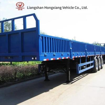 Chine Semi-remorque de transport de roches de sable de 50 tonnes à trois essieux avec système de suspension de type bras croisé à vendre