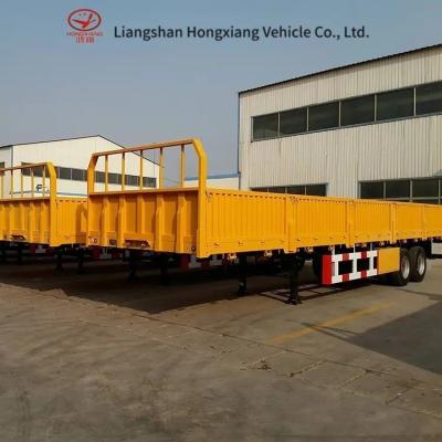 Chine Semi-remorque de transport de roches de sable de 50 tonnes à trois essieux avec système de suspension de type bras croisé à vendre