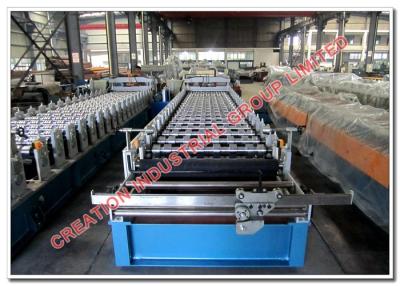 Cina Color Iron Roofing Glazed Tile Panel Manufacturing Machine with Hydraulic Presser and Cutter in vendita