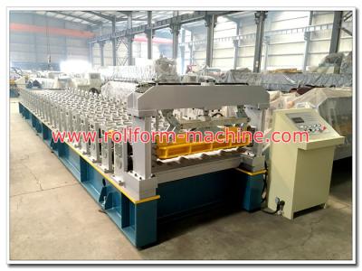 China Corrugated IBR Profile Roofing Sheets Rollforming Machine Application in Metal Roof Cladding Building Te koop