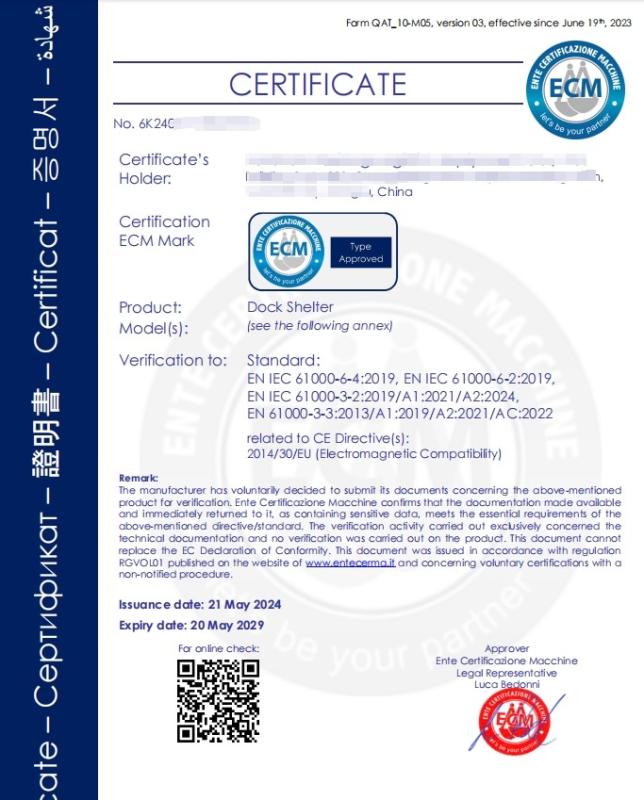 CE-DOCK SEAL, DOCK SHELTER - EVERBESTEN INDUSTRIAL LIMITED