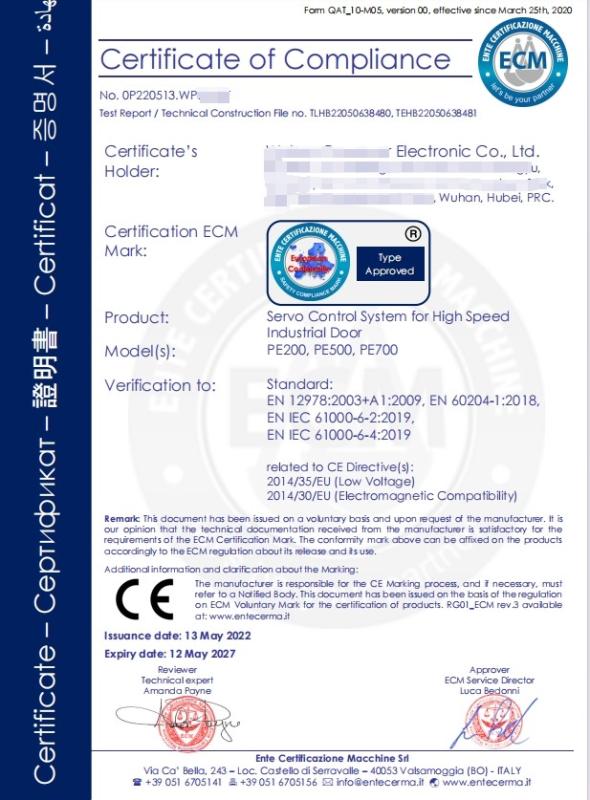 CE-SERVO CONTROL SYSTEM - EVERBESTEN INDUSTRIAL LIMITED