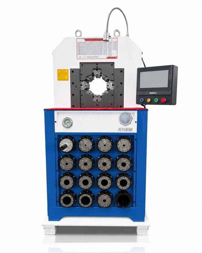 MENSION MS-P130 Hydraulic Hose Crimping Machine in operation