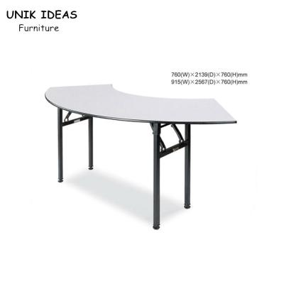 China Het triplex Crescent Banquet Folding Table And zit Boogvormige Hoek 6ft 8 voor Voet Te koop