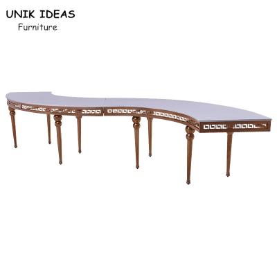 China Het nestelen Hall Round Banquet Foldable Table Cirkelpartijroestvrij staal Te koop