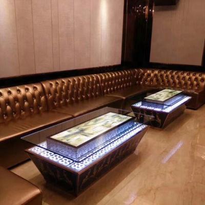 China Leather Lounge Club Sofa Set Long Bench Booth Seating Colorful for sale