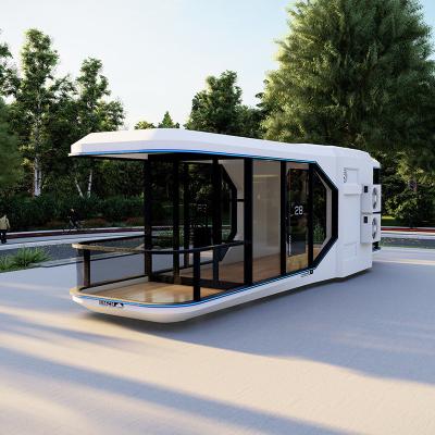 Postmodern Design Style Solar Movable Prefab Cabin for Luxury Camping Experience