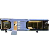 Quality Self-Sustainable Farmhouse Capsule House Luxury Aluminum Alloy Prefab with Voice Control for sale