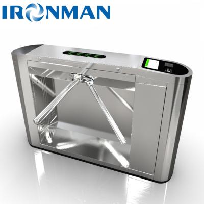 China Dual Core Tripod Access Control System , Waist Height Turnstile Rainproof Bridge Type for sale